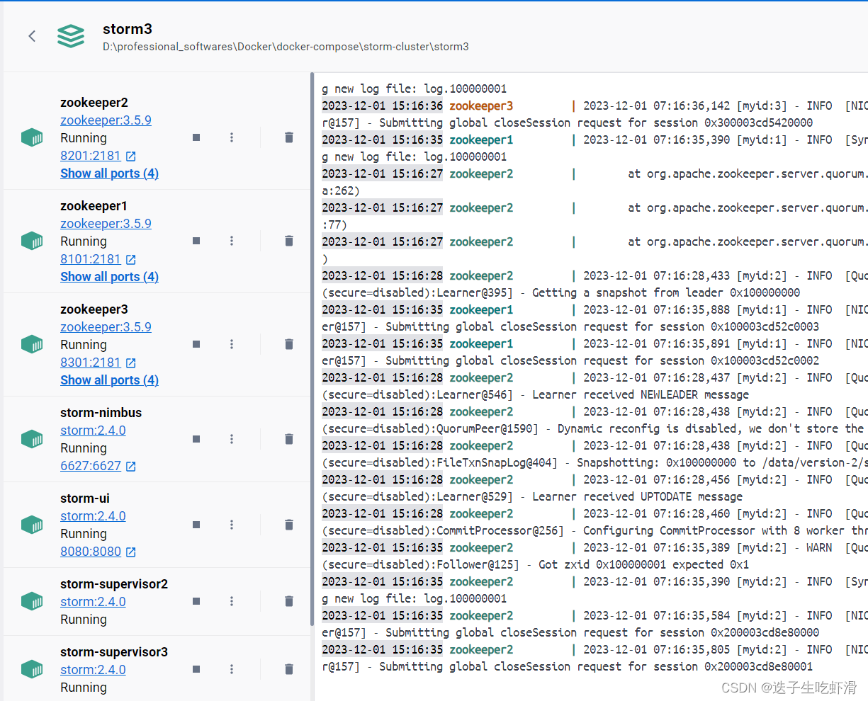 docker-compose搭建storm、zookeeper集群，解决Could not find leader nimbus from seed hosts [localhost]问题 ...