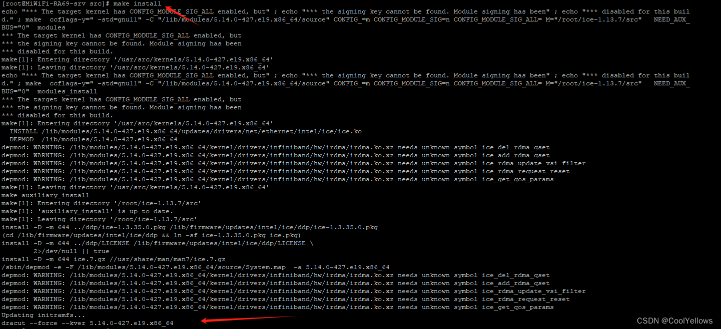 CentOS Stream9系统安装Intel E810 100G网卡驱动_e810驱动-CSDN博客
