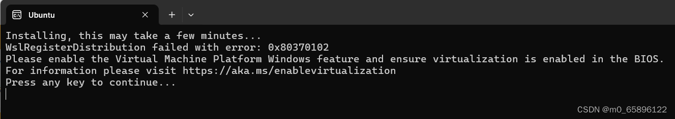 Win11安装WSL报错解决_win11 wslregisterdistribution failed-CSDN博客