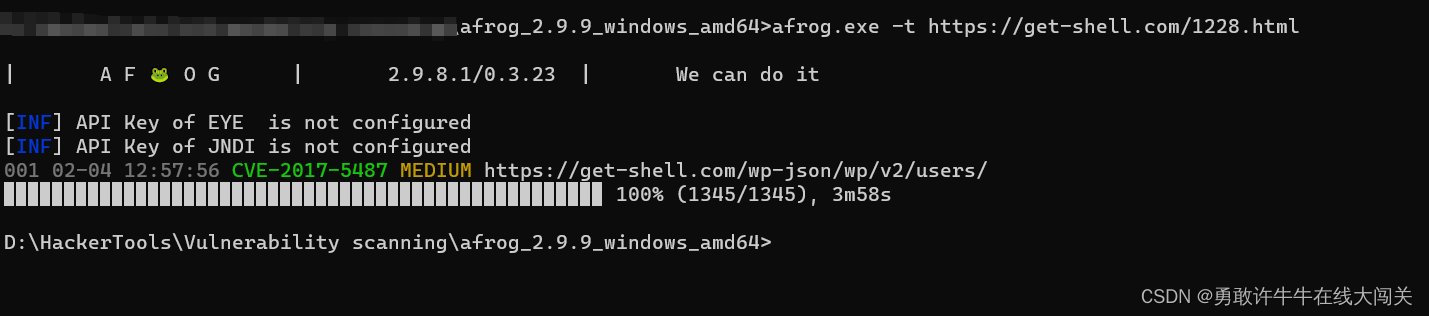 【漏洞扫描】afrog v2.9.9 官方版-快速上手版_afrog下载-CSDN博客