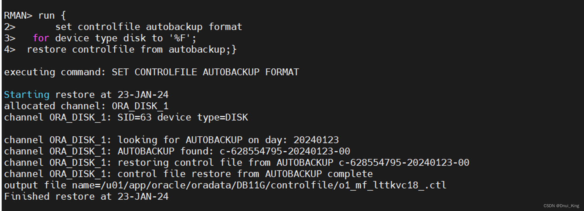 oracle RMAN备份恢复实操_oracle rman恢复-CSDN博客
