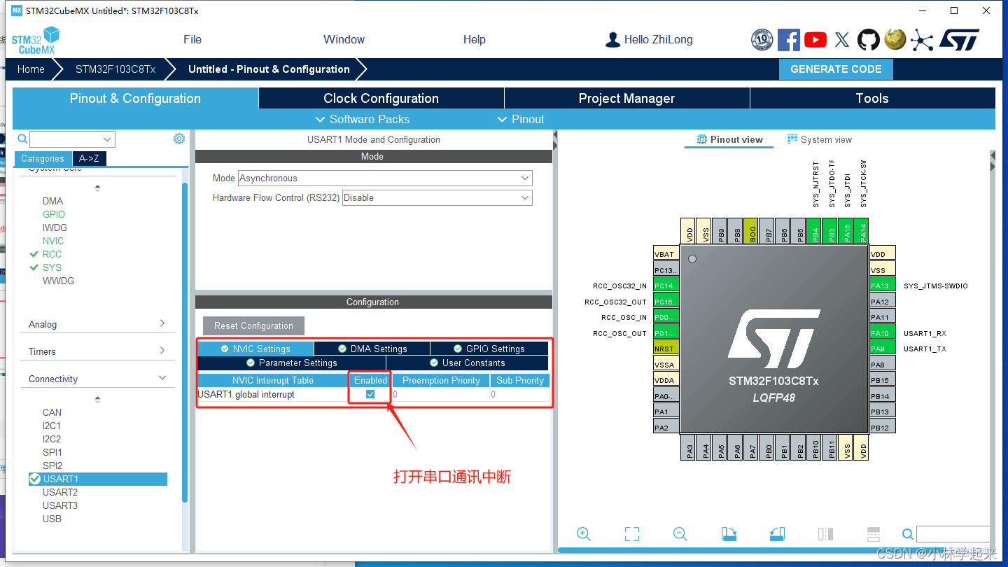【STM32】HAL库串口配置以及重映射printf函数方法_hal 指定串口1 printf-CSDN博客