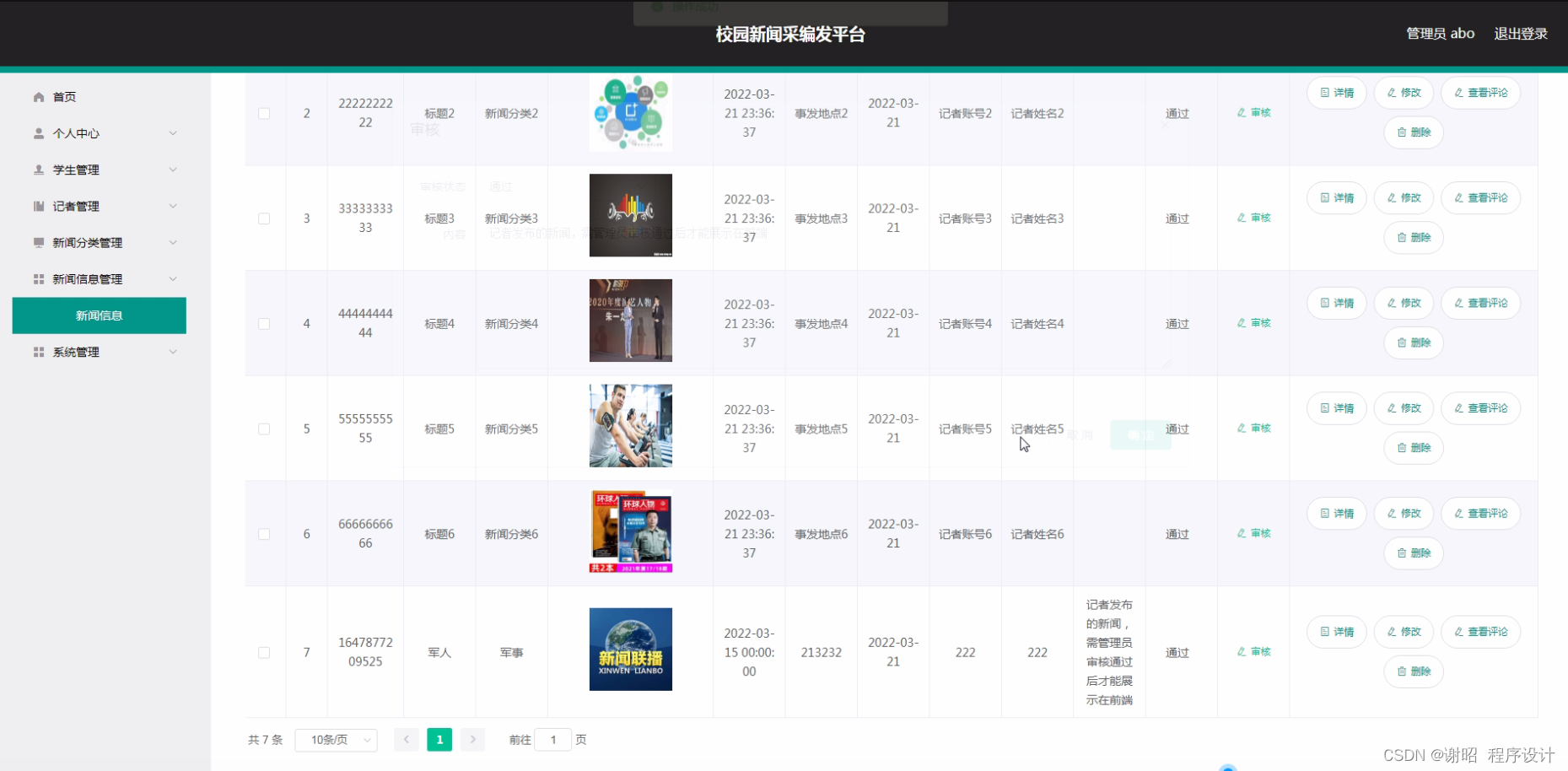 Springboot Java Php Node Python校园新闻采编发平台【计算机毕设】 Csdn博客