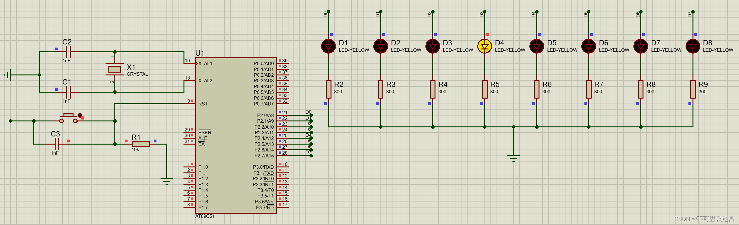 使用Proteus实现LED灯发光_proteus怎么点亮一个led灯-CSDN博客