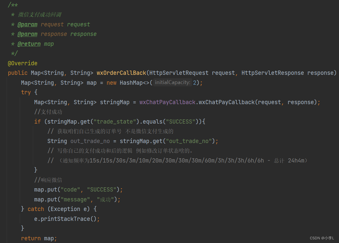 Springboot 整合微信支付v3,微信小程序支付 Jsapi支付和退款的demo。(简单修改即可使用)微信jsaip支付 回调demo Csdn博客 0244