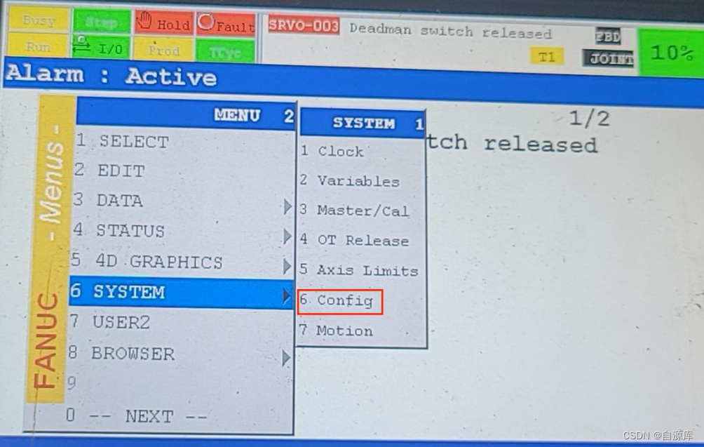发那科机器故障报警SRVO-006_srvo006机械手断裂信号无效导致示教器卡死-CSDN博客
