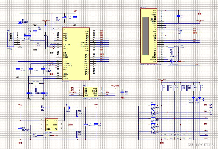 基于安全MCU+OLED显示屏密码认证U盾protel设计硬件（原理图+PCB）DDB工程文件_oled+mcu-CSDN博客