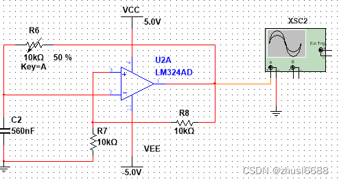 Multisim14.0仿真应用设计（十三）基于LM324的方波发生器仿真_multisim lm324调节方波占空比-CSDN博客