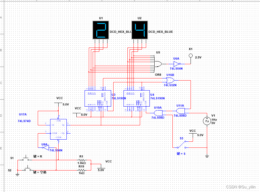 24秒篮球比赛倒计时系统_74ls190真值表-CSDN博客