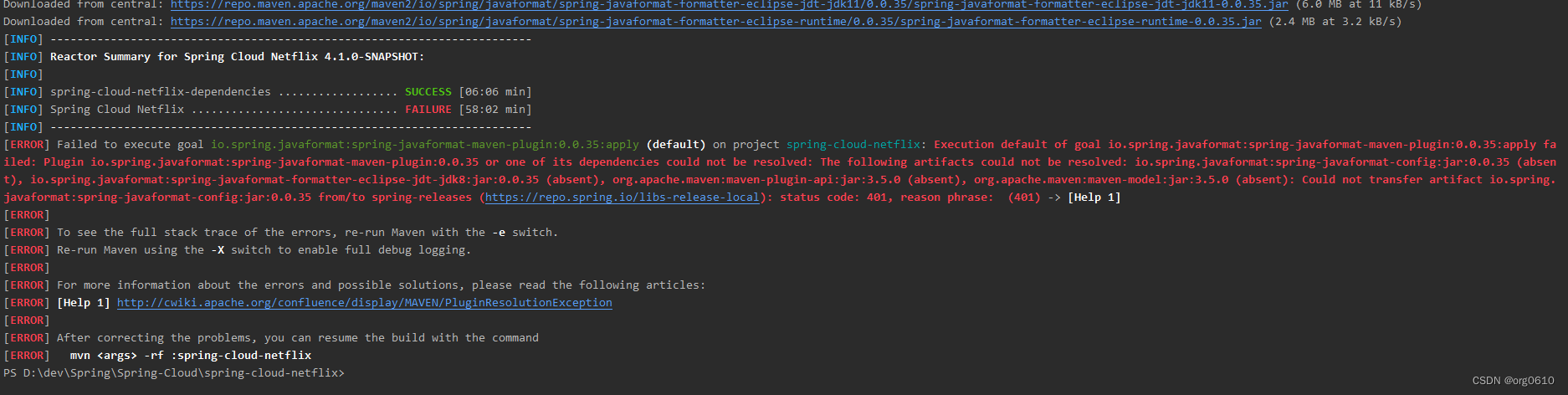spring-cloud-netflix源码项目提示Could not find artifact org.springframework.cloud:spring-cloud ...