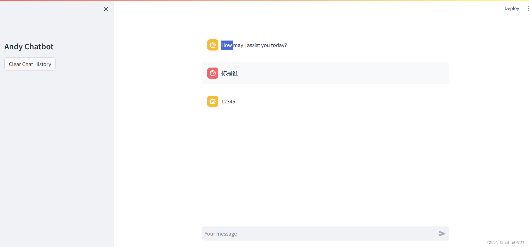 使用Streamlit 实现一个聊天机器人界面_streamlit 聊天-CSDN博客