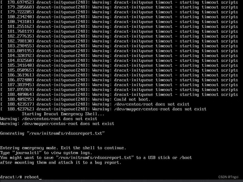 Centos： Dev Centos Root Does Not Exist 修改分区后无法启动操作系统 Dev Centos Root Does Not Exist Csdn博客