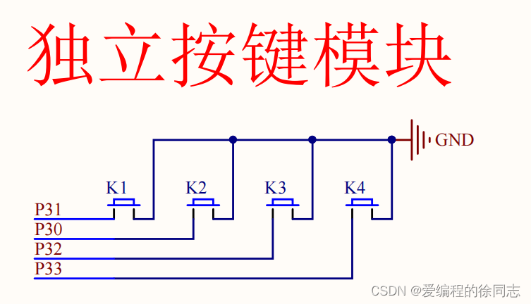 普中51单片机教程-2.独立按键控制LED_prechin普中51-实验板矩阵键盘控制led-CSDN博客