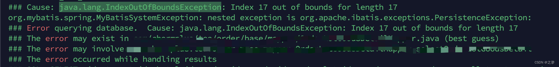 Mybatis查询字段映射到实体对象中出现 IndexOutOfBoundsException异常_mybatis indexoutofbound-CSDN博客