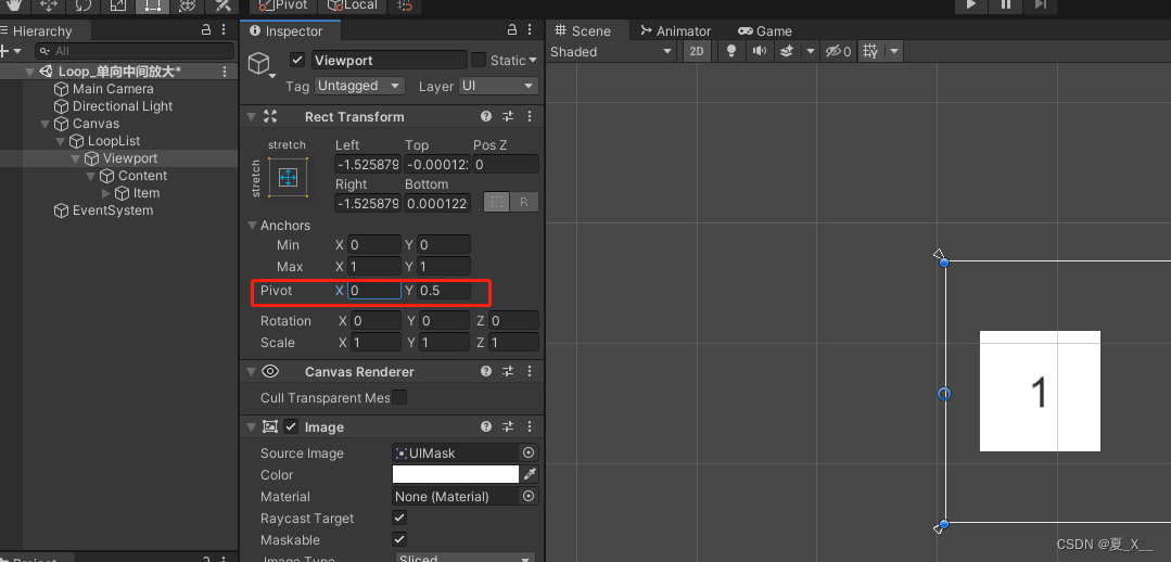 Unity Ugui循环列表滑动时中间缩放的解决方案(实际上可根据差值自定义缩放的位置和y轴的偏移)unity滑动条 缩放 有问题 Csdn博客