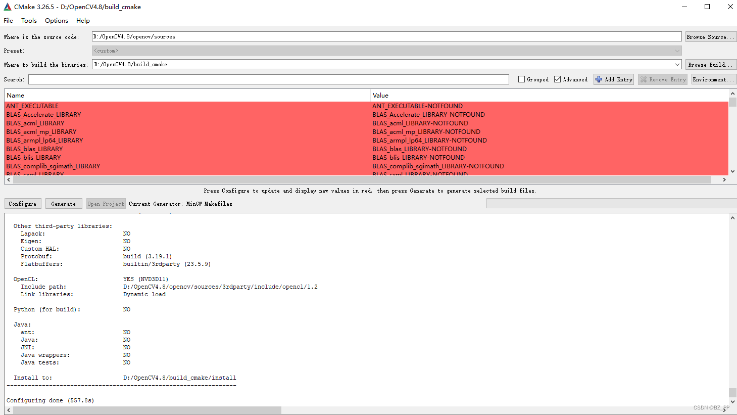 Windows下环境配置Cmake、MinGW、OpenCV_error: could not convert template argument 'cv::ob-CSDN博客