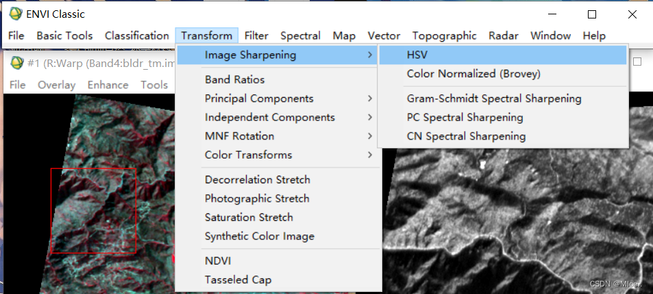 ENVI CLASSIC进行图像融合---HSV、PCA_envi图像融合-CSDN博客