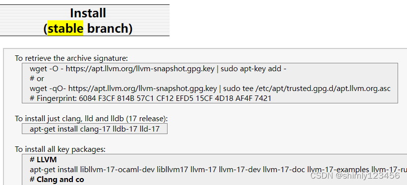 使用 apt-get 安装一些 LLVM 相关的依赖 还有 LLVM 本身 以及安装老版本 LLVM_apt install llvm-CSDN博客