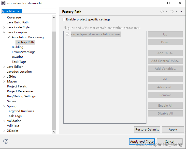 Unable to load annotation processor factory ‘org.springframework.boot.configurationprocessor ...