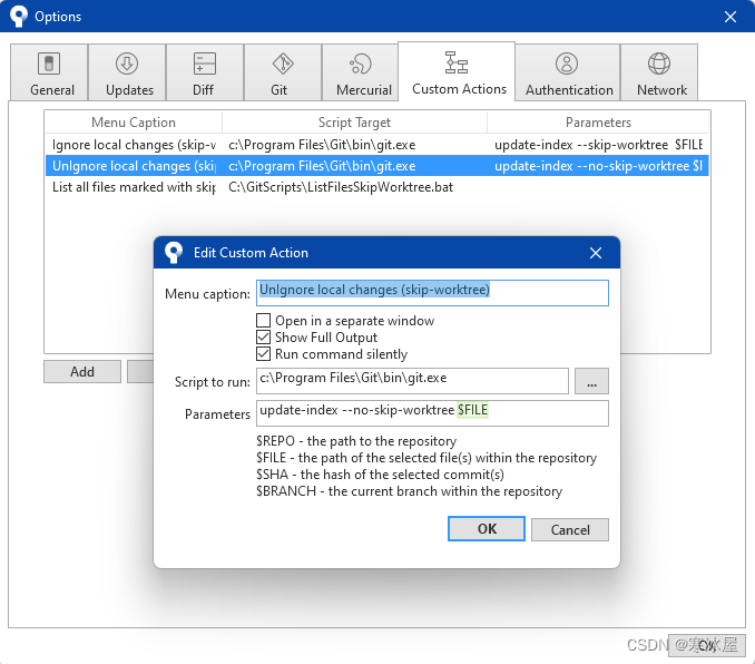 Git——“skip-worktree”选项的SourceTree自定义操作-CSDN博客