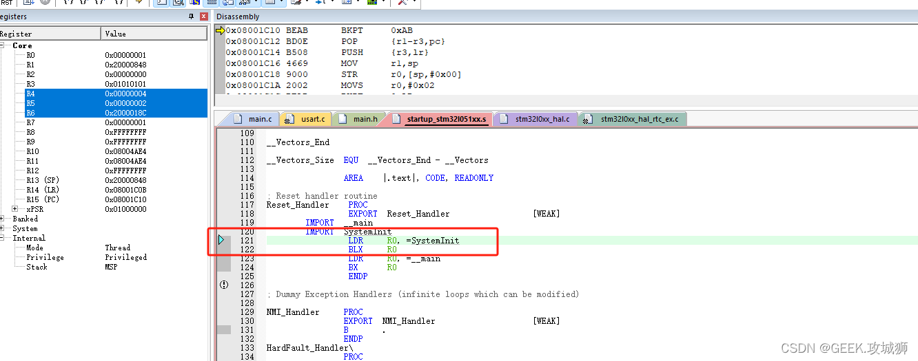 【STM32】STM32代码不运行，停在“LDR R0, =SystemInit”的解决方法-CSDN博客