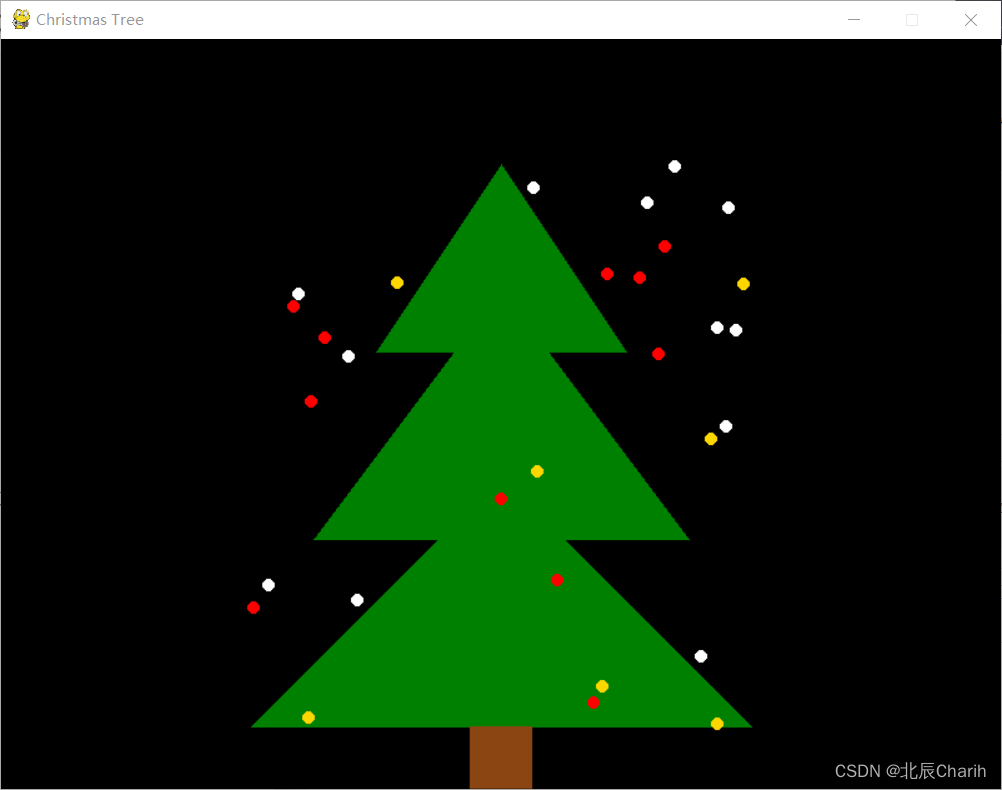 使用pygame实现简单的圣诞树效果_import pygameimport random# 初始化pygamepygame.init()-CSDN博客