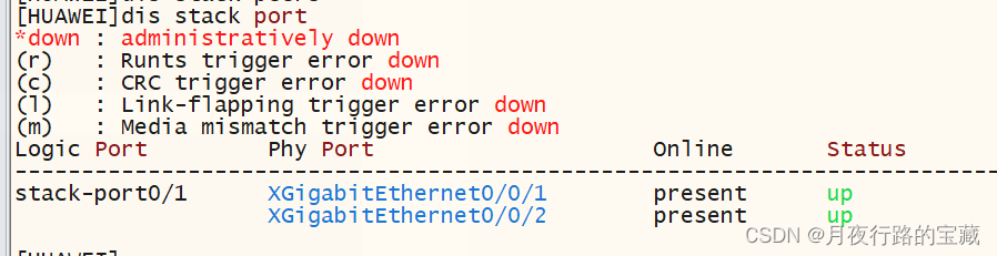 使用华为交换机istack堆叠实验_dis stack port-CSDN博客