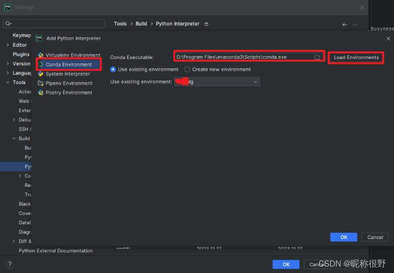 最新版本的Pycharm，DataGrip加载anaconda的虚拟环境_datagrip python-CSDN博客