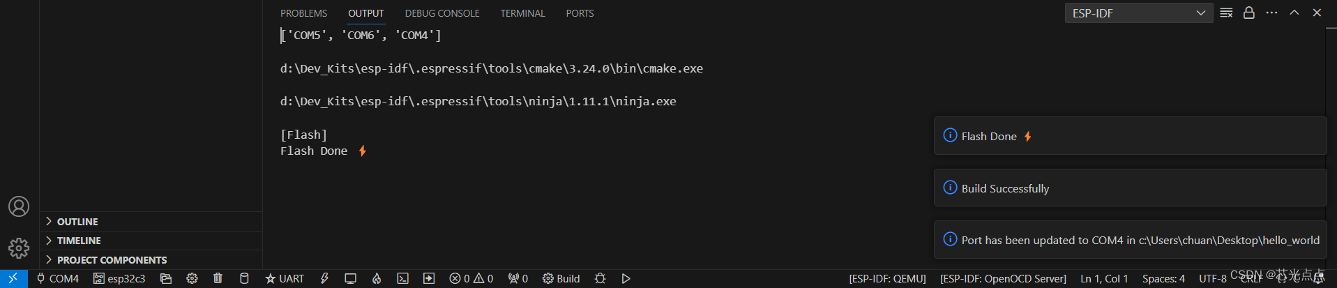 基于 VScode 搭建ESP32开发环境 esp-idf_visual studio code esp32-CSDN博客