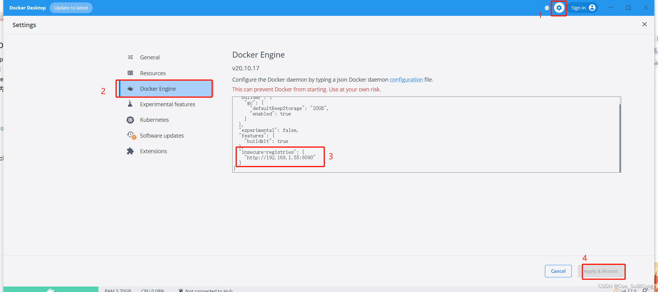 Windows环境解决 Get “https://192.168.1.50:5000/v2/“: http: server gave HTTP response to HTTPS client ...