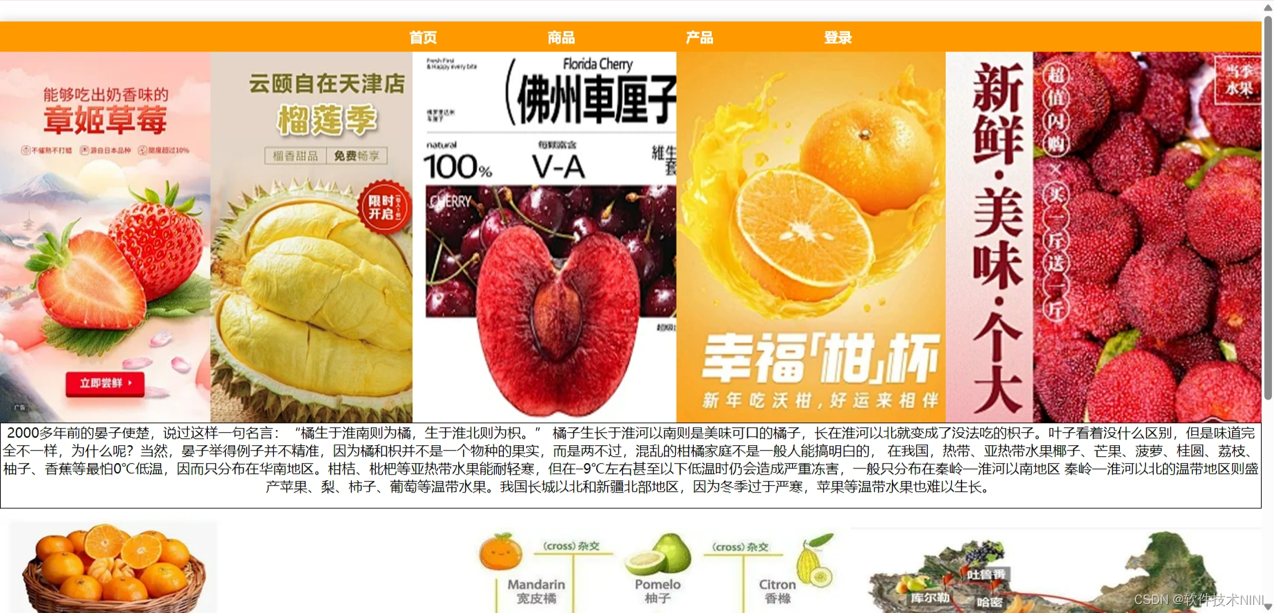 Html5期末大作业:水果超市网站设计——水果超市6页 Htmlcssjavascript 学生dw网页设计作业成品 Web课程设计网页规划与设计 网购商城设置网页 Csdn博客