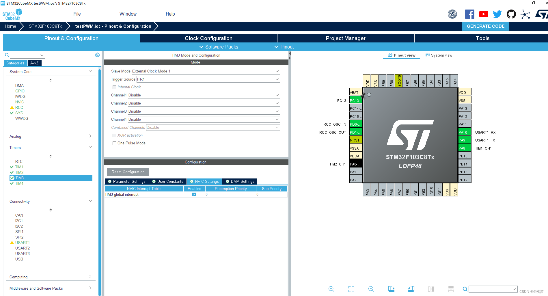 75、stm32定时器PWM输出指定脉冲数_stm32 pwm能设置输出脉冲个数吗-CSDN博客