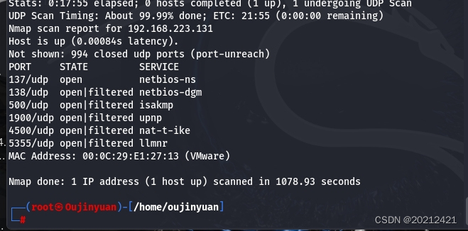 20212421 2021-2022-2 《网络与系统攻防技术》实验五实验报告_icmp timestamp request remote date disclosure-CSDN博客