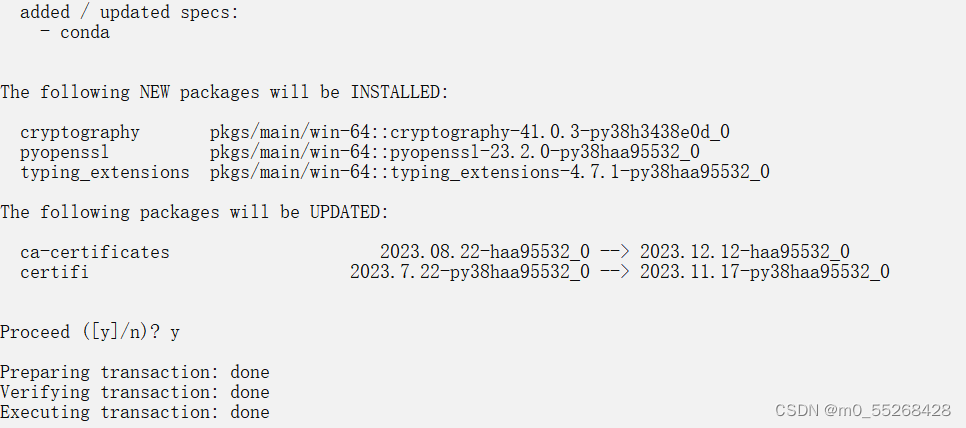 RemoveError: ‘pyopenssl‘ is a dependency of conda_removeerror: 'pyopenssl' is a dependency of ...