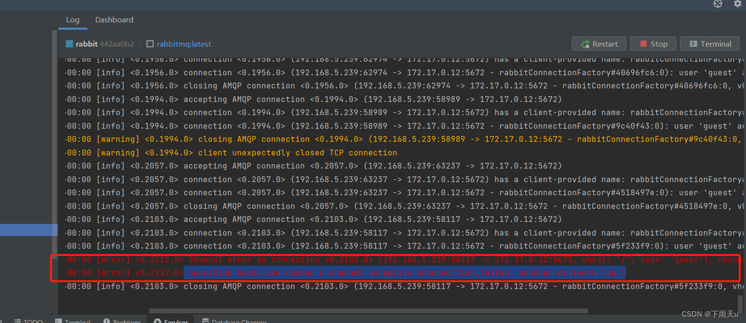operation basic.ack caused a channel exception precondition_failed: unknown delivery tag 1-CSDN博客