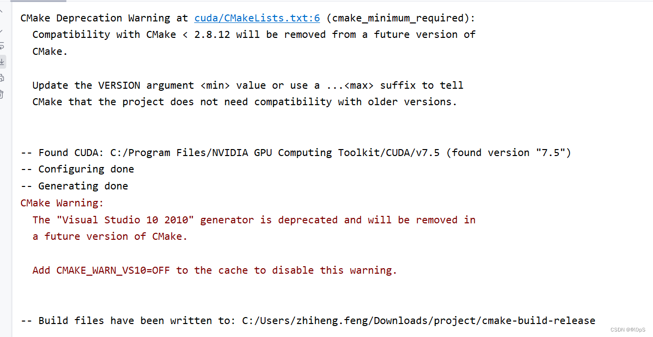 【首次】Clion +VS2010 +CUDA7.5 +Cmake3.23.4 成功编译CUDA程序_cuda cmake-CSDN博客