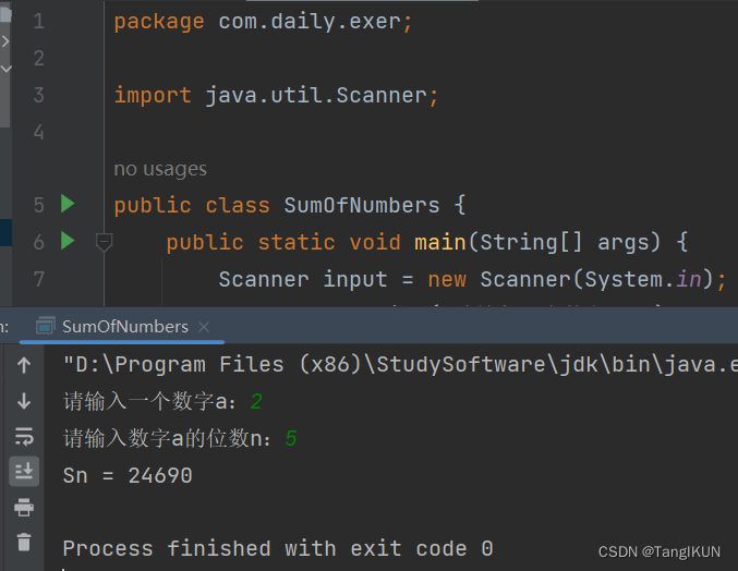 【C语言和Java】求Sn=a+aa+aaa+...+aa...a(n个a)之值，其中a是一个数字_c语言求sn=a+aa+aaa+…的值-CSDN博客