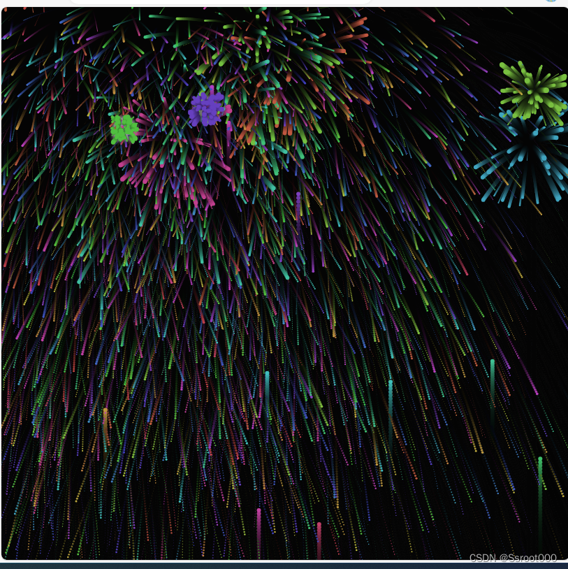 【JavaScript + canvas画布】实现酷炫的烟花绽放效果_canvas礼花喷发特效-CSDN博客