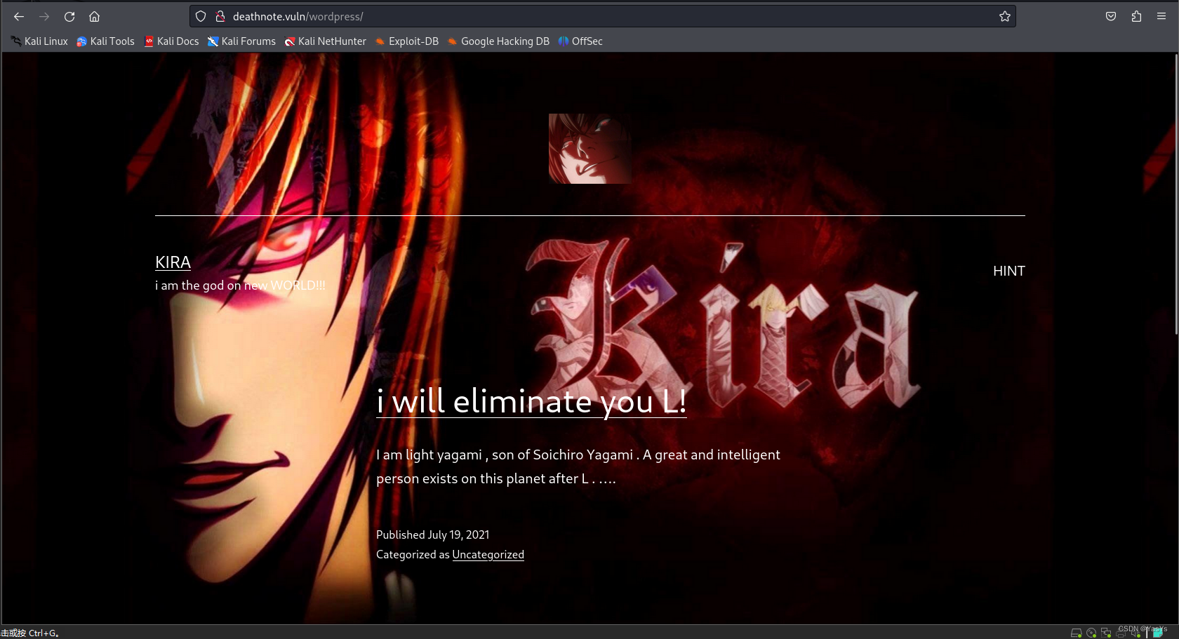 Vulnhub----DEATHNOTE: 1-CSDN博客