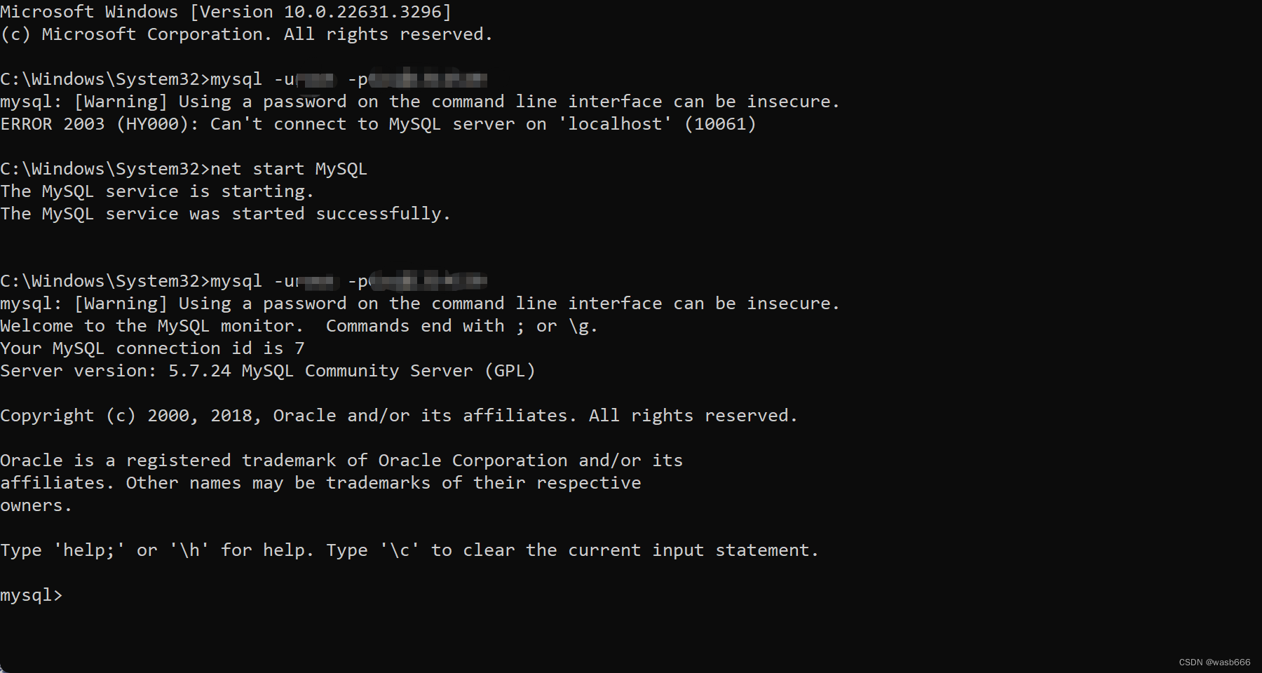 数据库——在命令行输入mysql账号密码后报错的相关问题using A Password On The Command Line Interface Can Csdn博客