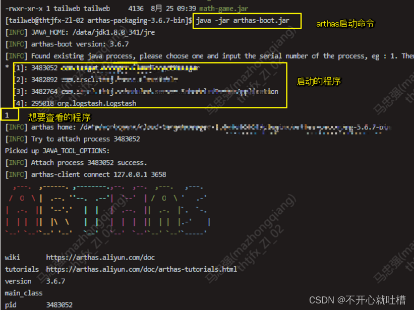 arthas的使用教程_linux的arthas-CSDN博客