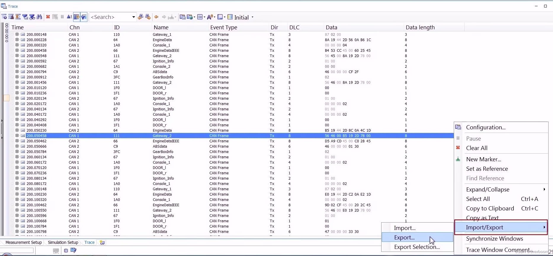 [CANoe] ---CANoe常用窗口介绍_canoe trace 如何过滤id-CSDN博客