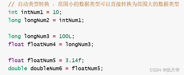 数据类型，变量，自动类型转换，强制类型转换小的数据类型变量可以强制转换成大的数据类型变量吗 Csdn博客 