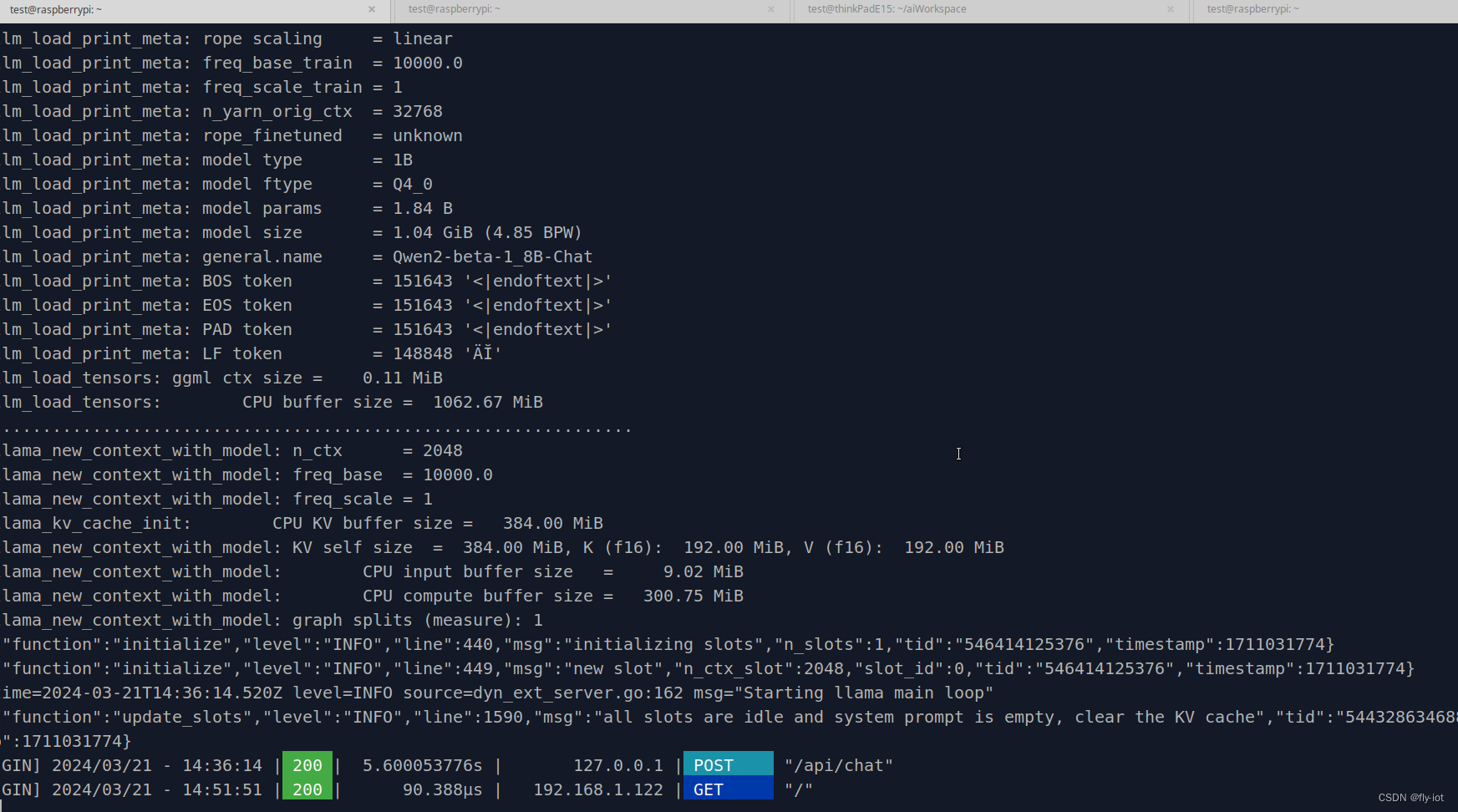 【ai技术】（3）：使用脚本对树莓派4，上面的ollama qwen 大模型测速，0.5b速度 9.6 words/s，1.8b速度 2.8 words/s，也是非常不错了。_qwen:0 ...