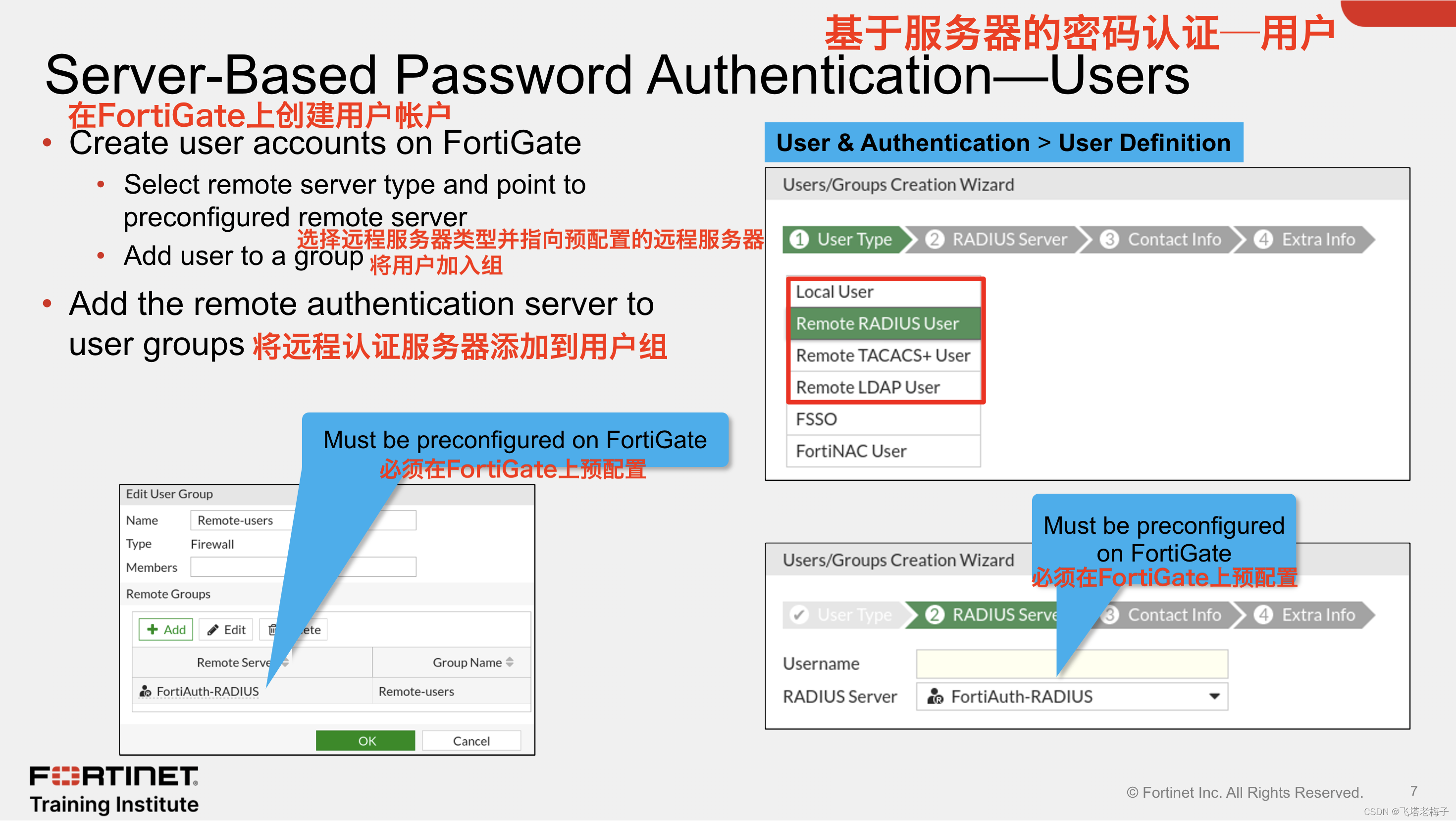 教程篇(7.4) 04. 防火墙认证 & FortiGate管理员 Fortinet网络安全专家 NSE4 ...