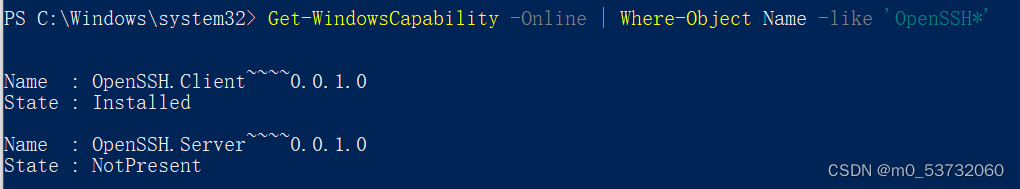 Windows安装sshd(ssh服务端)失败：Add-WindowsCapability : Add-WindowsCapability 失败。错误代码 = 0x80072efe-CSDN博客