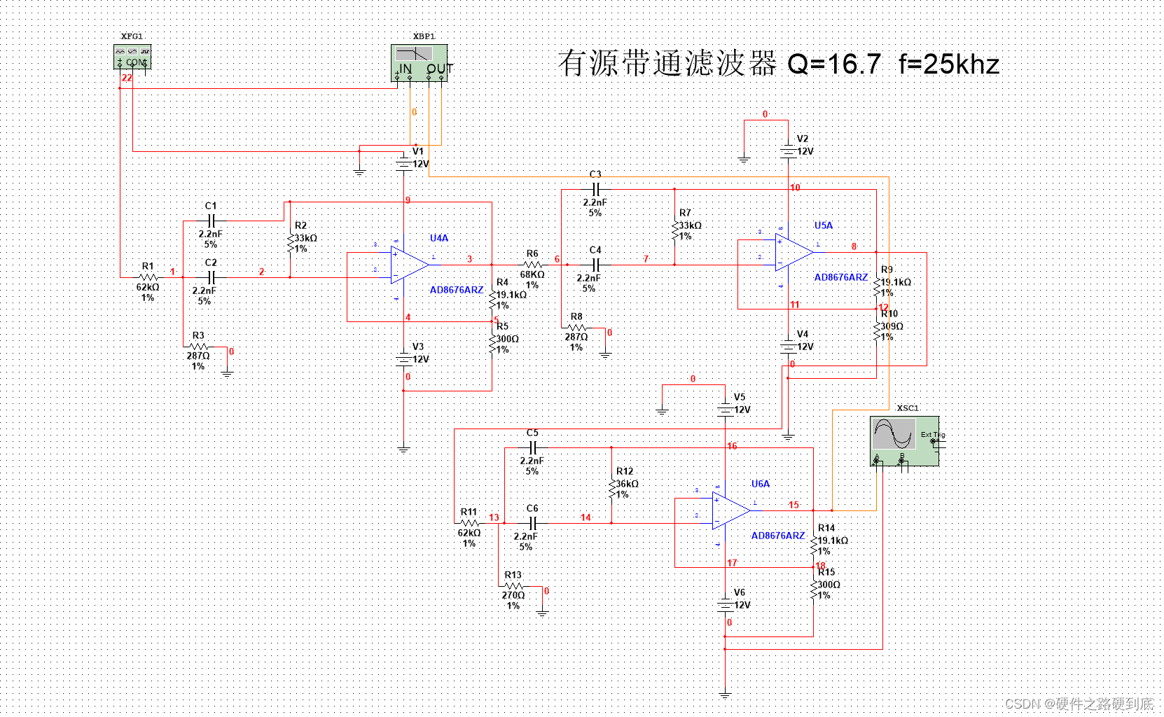 有源窄带带通滤波器设计_窄带滤波电路-CSDN博客