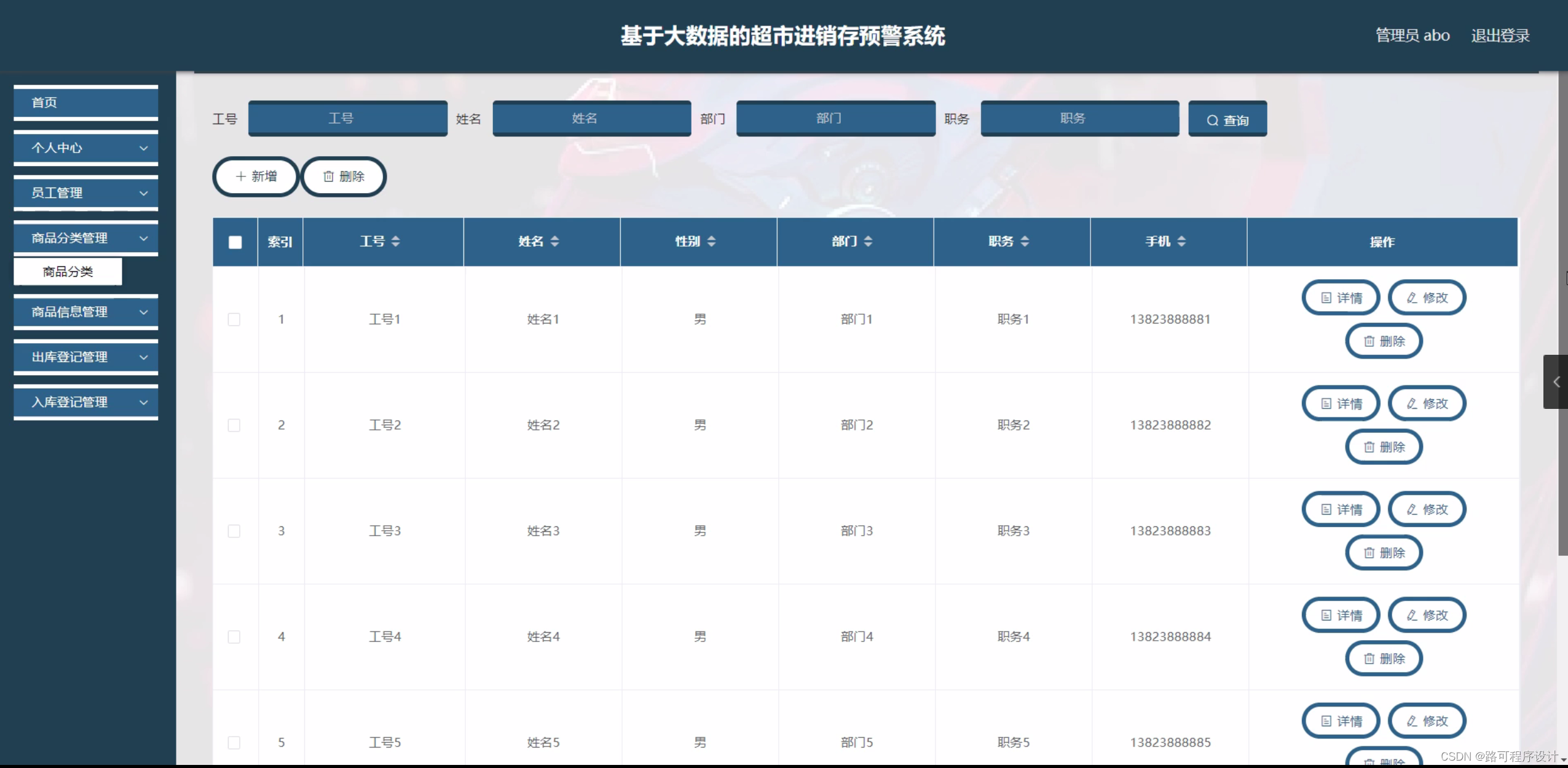 Java基于大数据的超市进销存预警系统源码mysql文档java大数据预警 Csdn博客