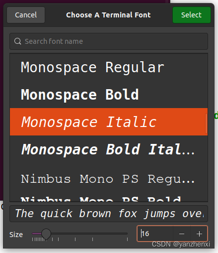 Ubuntu下如何更改终端(Terminal)里面的字体大小_ubuntu terminal 字体大小-CSDN博客