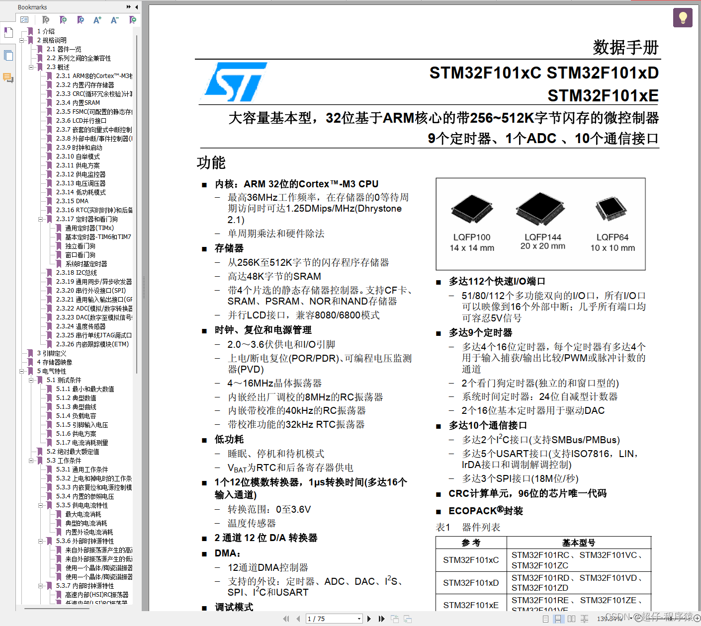 Stm32f101xx Stm32f102xx Stm32f103xx Stm32f105xx数据手册中文版、英文版 及stm32f101x Stm32f103x勘误手册stm32f10参考